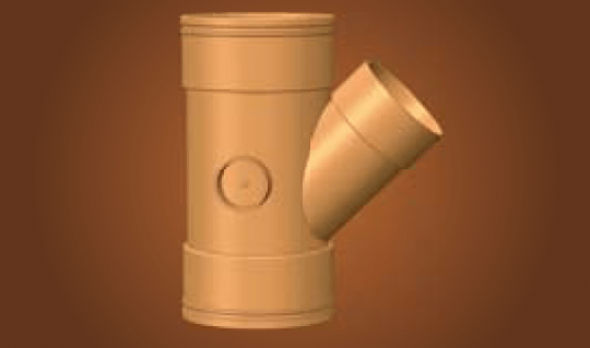 90º Sewer Single Sweep Tee M/F - VicPlas