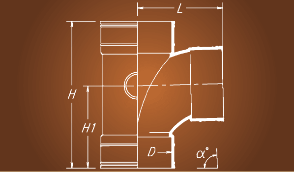 90º Sewer Single Sweep Tee F/F - VicPlas
