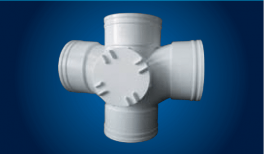 90° Cross Tee F/F with Big Access - VicPlas