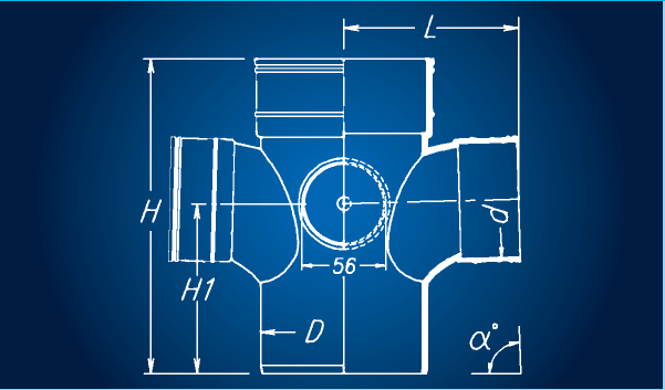 90° Reducing Cross Tee M/F with 2" Branch - VicPlas