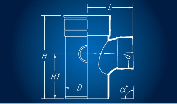 90° Reducing Sweep Tee M/F - VicPlas