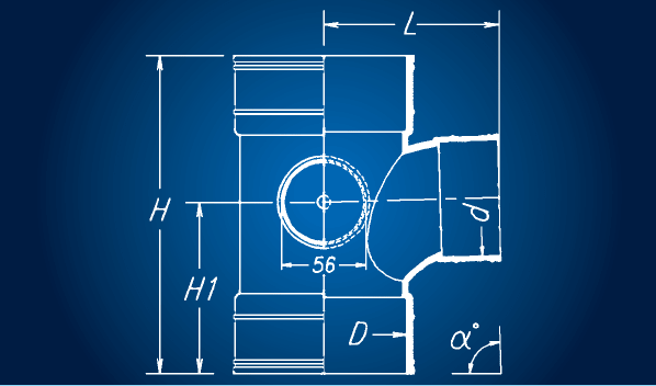 90° Reducing Tee F/F with 2" Branch - VicPlas