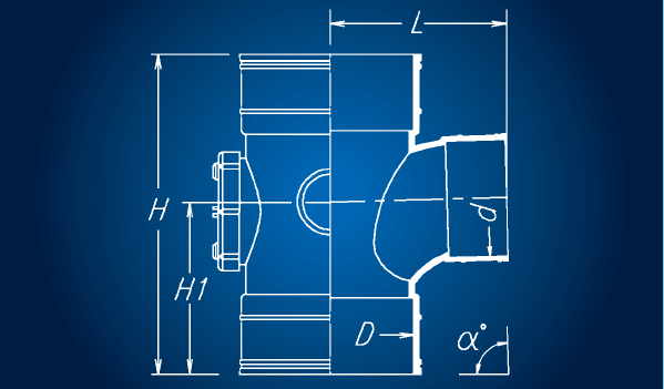 90° Reducing Tee F/F with Big Access - VicPlas