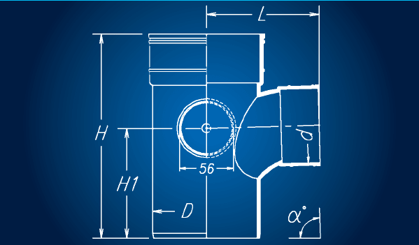 90° Reducing Tee M/F with 2" Branch - VicPlas