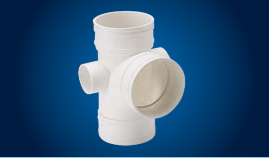 90° Sweep Tee F/F with 2" Branch - VicPlas