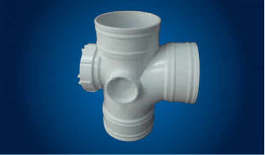 90° Sweep Tee F/F with Rear Access - VicPlas