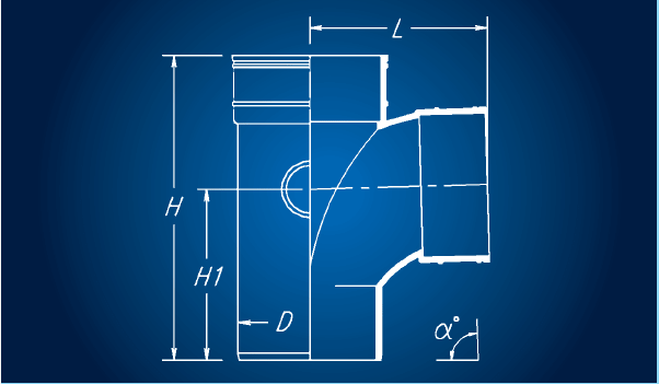 90° Sweep Tee M/F - VicPlas