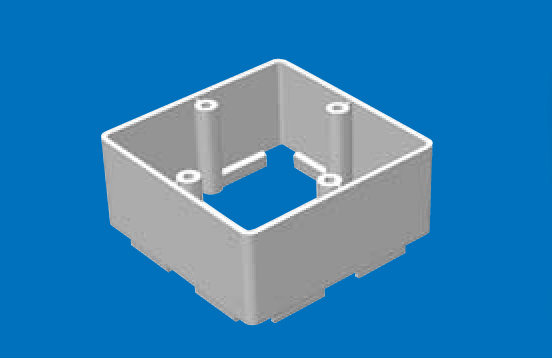 1-Gang PVC Knockout Box Extension Ring - VicPlas