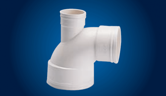 90° Reducing Bend F/F with 2" Vent - VicPlas