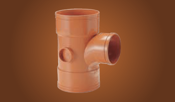 90º Sewer Reducing Sweep Tee F/F - VicPlas